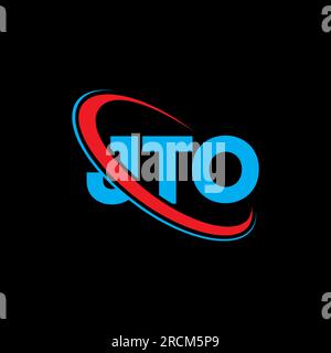JTO circle letter logo design with circle and ellipse shape. JTO ...