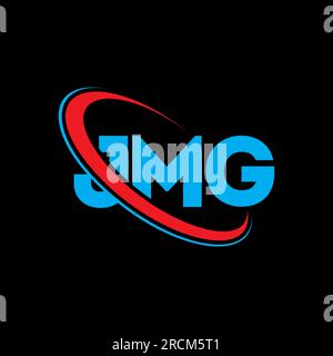 JMG circle letter logo design with circle and ellipse shape. JMG ...