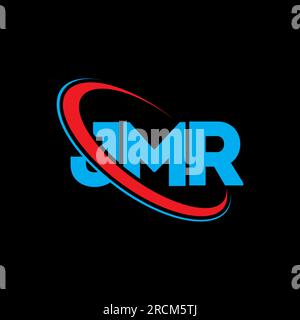 JMR circle letter logo design with circle and ellipse shape. JMR ...
