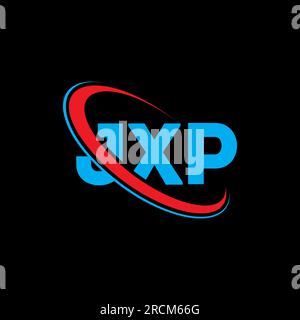 JXP circle letter logo design with circle and ellipse shape. JXP ...