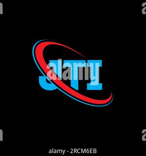 JTI circle letter logo design with circle and ellipse shape. JTI ...