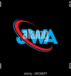 JWA circle letter logo design with circle and ellipse shape. JWA ...