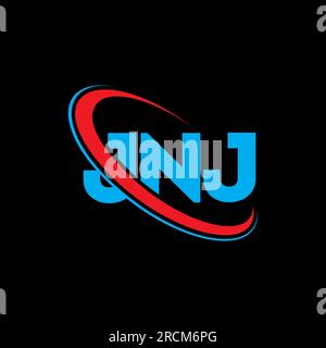 JNJ circle letter logo design with circle and ellipse shape. JNJ ...