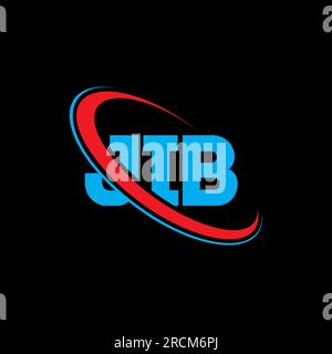JIB circle letter logo design with circle and ellipse shape. JIB ...