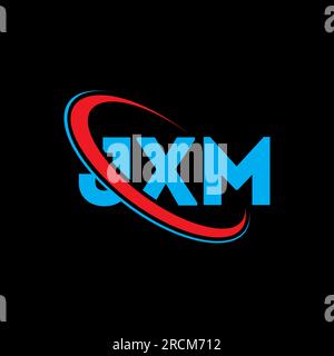 JXM circle letter logo design with circle and ellipse shape. JXM ...