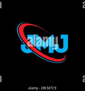 JMJ circle letter logo design with circle and ellipse shape. JMJ ...