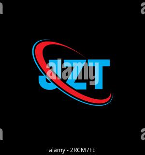 JZT circle letter logo design with circle and ellipse shape. JZT ...