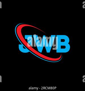 JWB circle letter logo design with circle and ellipse shape. JWB ...
