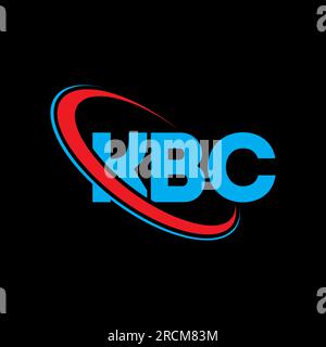 KBC circle letter logo design with circle and ellipse shape. KBC ...