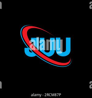 JUU circle letter logo design with circle and ellipse shape. JUU ...