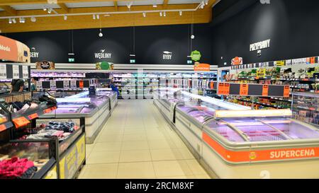 Warsaw, Poland. 12 July 2023. Inside supermarket Lidl Stock Photo - Alamy