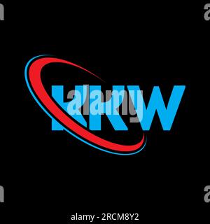 KKW circle letter logo design with circle and ellipse shape. KKW ...