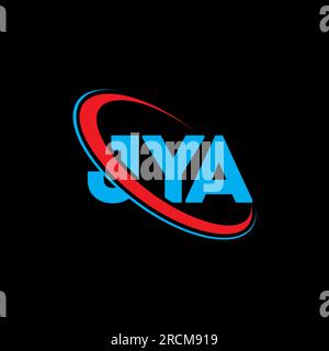 JYA circle letter logo design with circle and ellipse shape. JYA ...