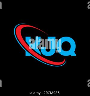 KJQ circle letter logo design with circle and ellipse shape. KJQ ...