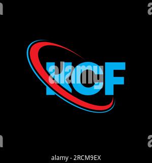 KCF logo. KCF letter. KCF letter logo design. Initials KCF logo linked ...