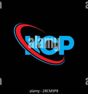 KCP circle letter logo design with circle and ellipse shape. KCP ...
