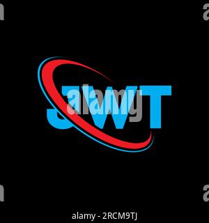 JWT circle letter logo design with circle and ellipse shape. JWT ...