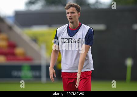 Rav van den Berg of Middlesbrough arrives at AESSEAL New York Stadium ...
