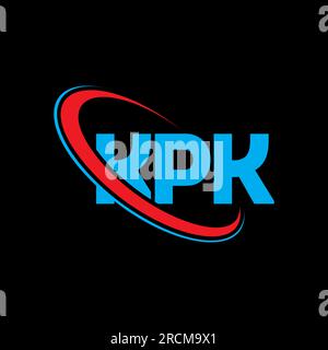 KPK circle letter logo design with circle and ellipse shape. KPK ...
