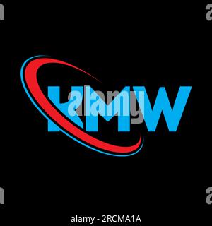 KMW logo. KMW letter. KMW letter logo design. Initials KMW logo linked ...