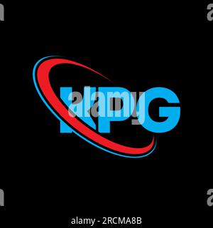 KPG circle letter logo design with circle and ellipse shape. KPG ellipse letters with ...