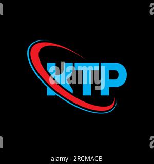 KTP circle letter logo design with circle and ellipse shape. KTP ...