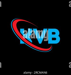 KVB circle letter logo design with circle and ellipse shape. KVB ...