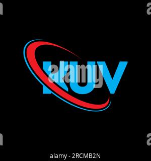 KUV logo. KUV letter. KUV letter logo design. Initials KUV logo linked ...