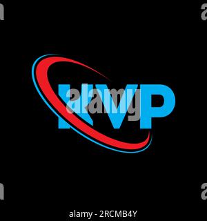 KVP circle letter logo design with circle and ellipse shape. KVP ...