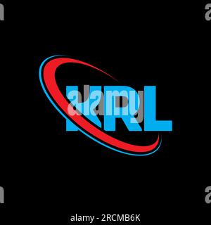 KRL circle letter logo design with circle and ellipse shape. KRL ...