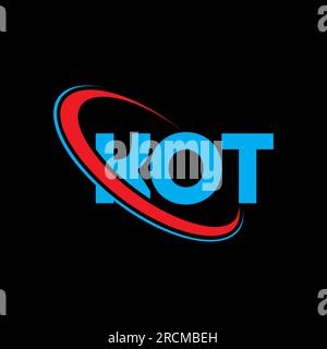 KOT circle letter logo design with circle and ellipse shape. KOT ...
