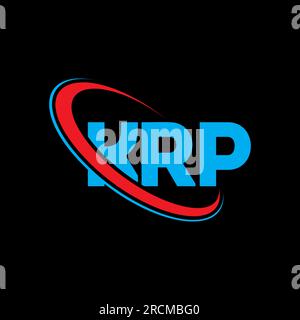 KRP circle letter logo design with circle and ellipse shape. KRP ellipse letters with ...