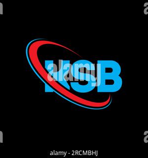 KSB logo. KSB letter. KSB letter logo design. Initials KSB logo linked ...