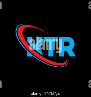 KTR circle letter logo design with circle and ellipse shape. KTR ellipse letters with ...
