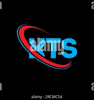 KTS circle letter logo design with circle and ellipse shape. KTS ...