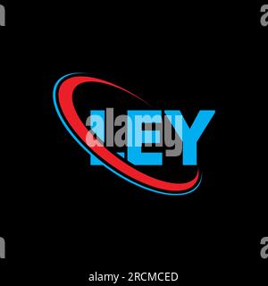 LEY circle letter logo design with circle and ellipse shape. LEY ...