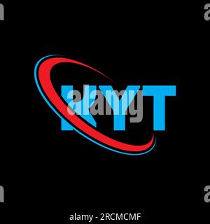 KYT logo. KYT letter. KYT letter logo design. Initials KYT logo linked with circle and uppercase ...