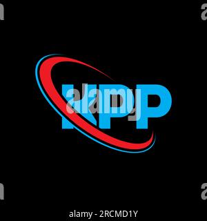 KPP circle letter logo design with circle and ellipse shape. KPP ...