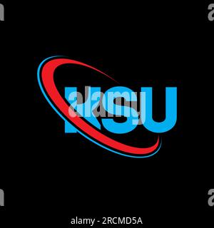 KSU logo. KSU letter. KSU letter logo design. Initials KSU logo linked ...
