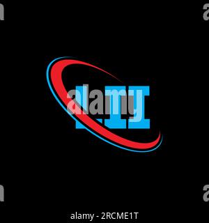 LII circle letter logo design with circle and ellipse shape. LII ...