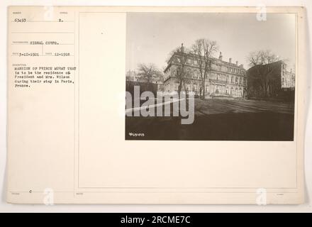 Mansion of Prince Murat in Paris, France. It served as the residence ...