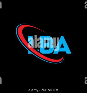 LBA circle letter logo design with circle and ellipse shape. LBA ...