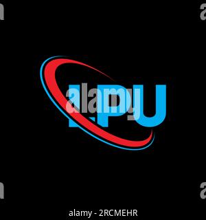 LPU circle letter logo design with circle and ellipse shape. LPU ...