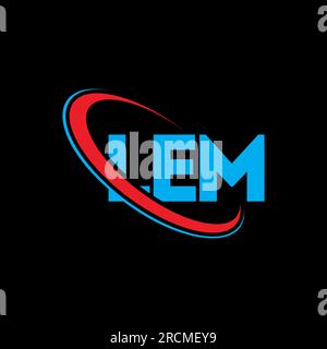 LEM logo. LEM letter. LEM letter logo design. Initials LEM logo linked ...