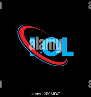 LOL circle letter logo design with circle and ellipse shape. LOL ...