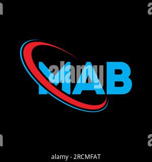 MAB circle letter logo design with circle and ellipse shape. MAB ...