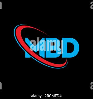 MBD circle letter logo design with circle and ellipse shape. MBD ...
