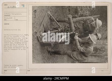 World War Two water-cooled M1917A1 / M1917 A1 Browning machine gun ...