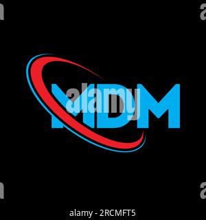 MDM circle letter logo design with circle and ellipse shape. MDM ellipse letters with ...