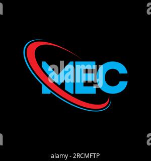 MEC logo. MEC letter. MEC letter logo design. Initials MEC logo linked ...
